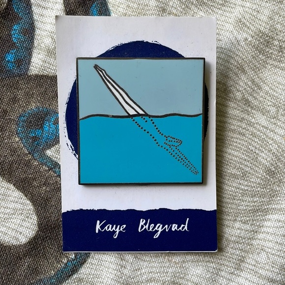 Jewelry | Deep Dive Square Metal Pin By Kaye Blegvad | Poshmark